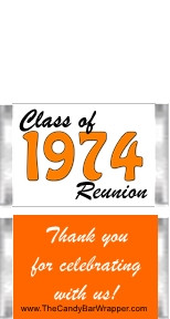 Class Reunion Year Candy Wrappers - Ideas For Party Favors
