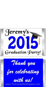 Graduation 1 Candy Bar Wrappers - Graduation Party Favors
