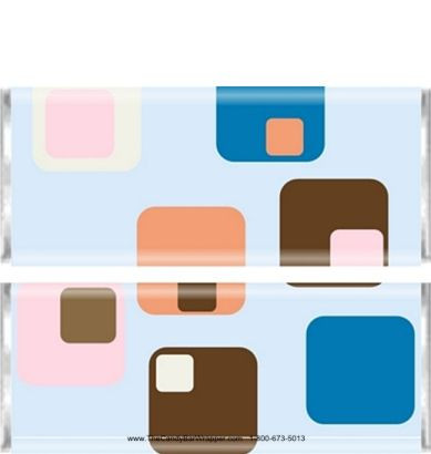 Blue Retro Candy Wrappers | The Candy Bar Wrapper