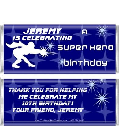 Super Hero Candy Bar Wrappers | The Candy Bar Wrapper