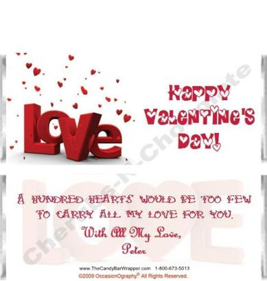 Valentines Day Candy Bar Wrappers | The Candy Bar Wrapper