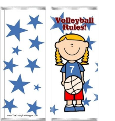 Volleyball Rules Candy Bar Wrappers | The Candy Bar Wrapper