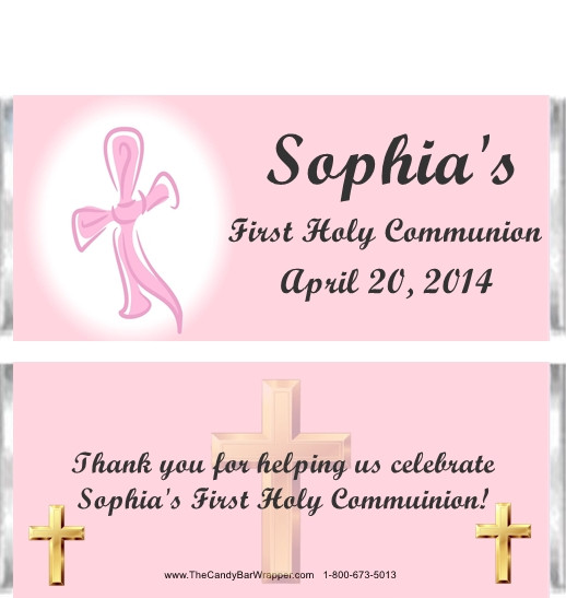 First Holy Communion Chocolate Bars at The Candy Bar Wrapper