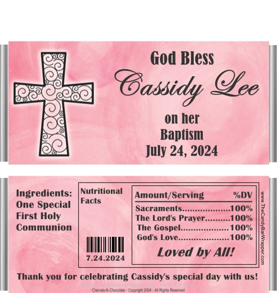 First Holy Communion Chocolate Bars at The Candy Bar Wrapper