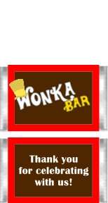 Willy Wonka Themed Candy Bars Personalized for Your Occasion