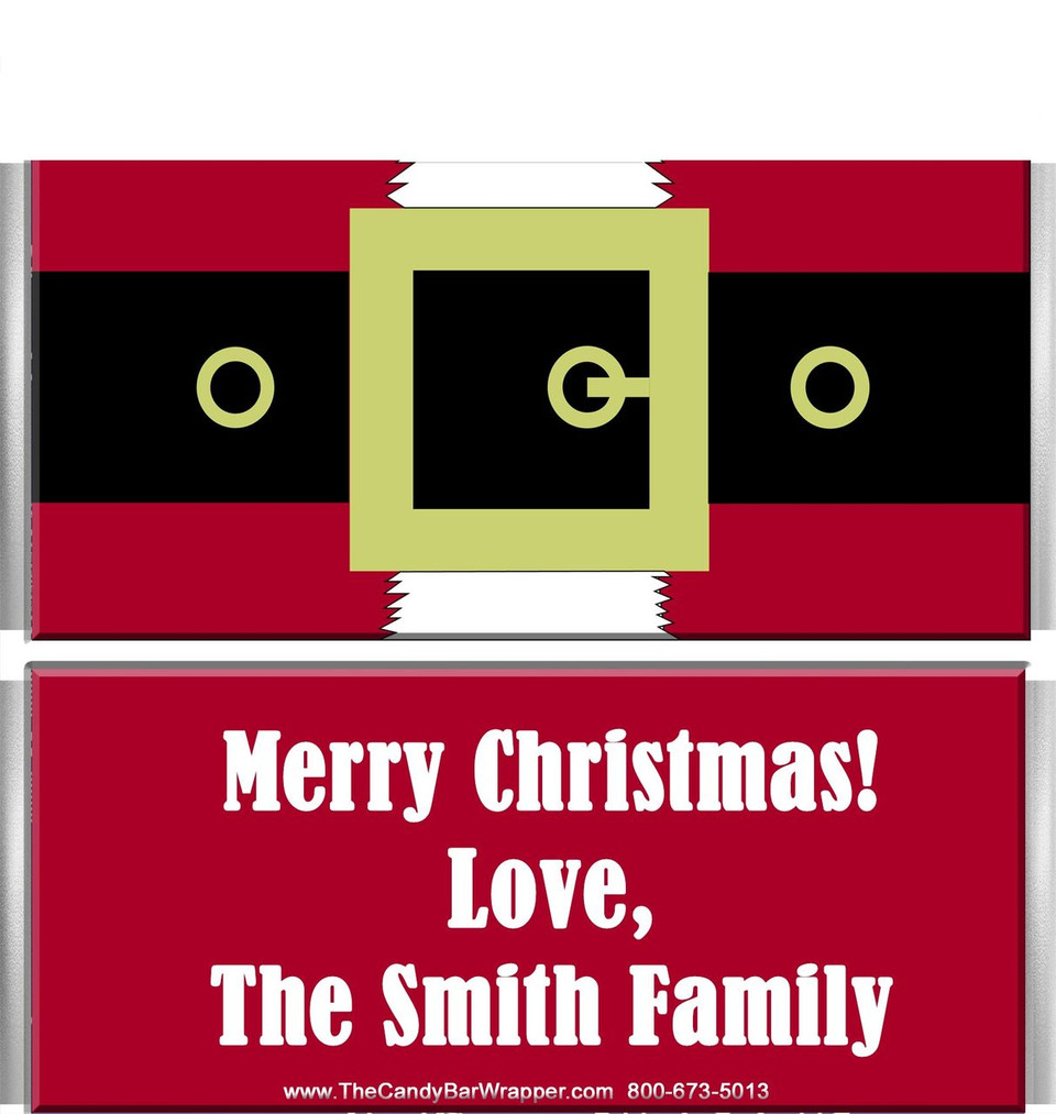 Christmas Chocolate Bars - Personalized Hershey Bar Wrappers