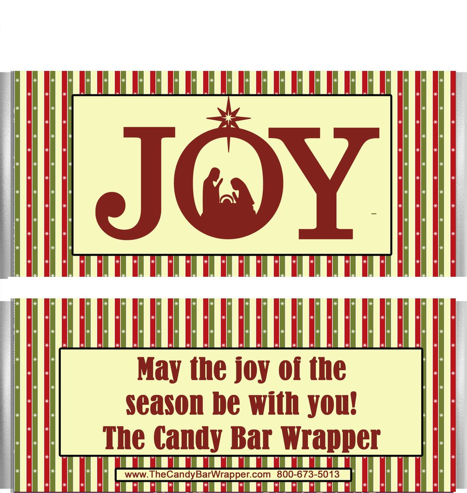 Joy Candy Wrappers - Holiday Party Favors