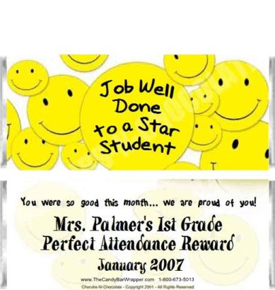 Smiley Face Retirement Candy Wrappers