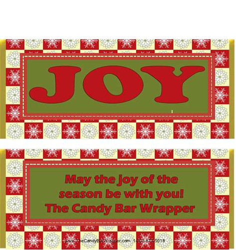 Joy Candy Wrappers - Holiday Party Favors