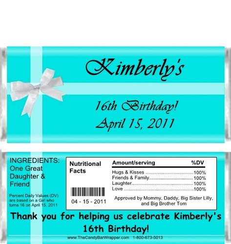 Tiffany's Candy Bars | The Candy Bar Wrapper