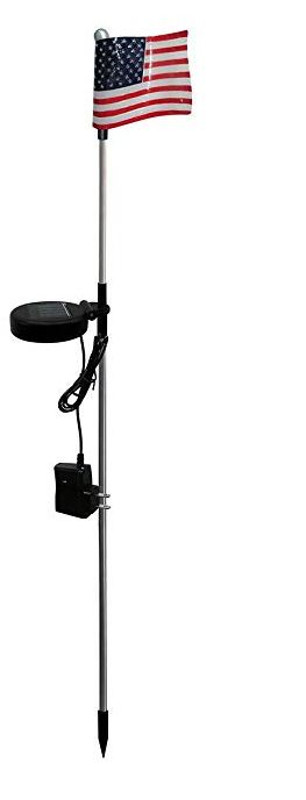 Alpine USA Flag Solar Stake