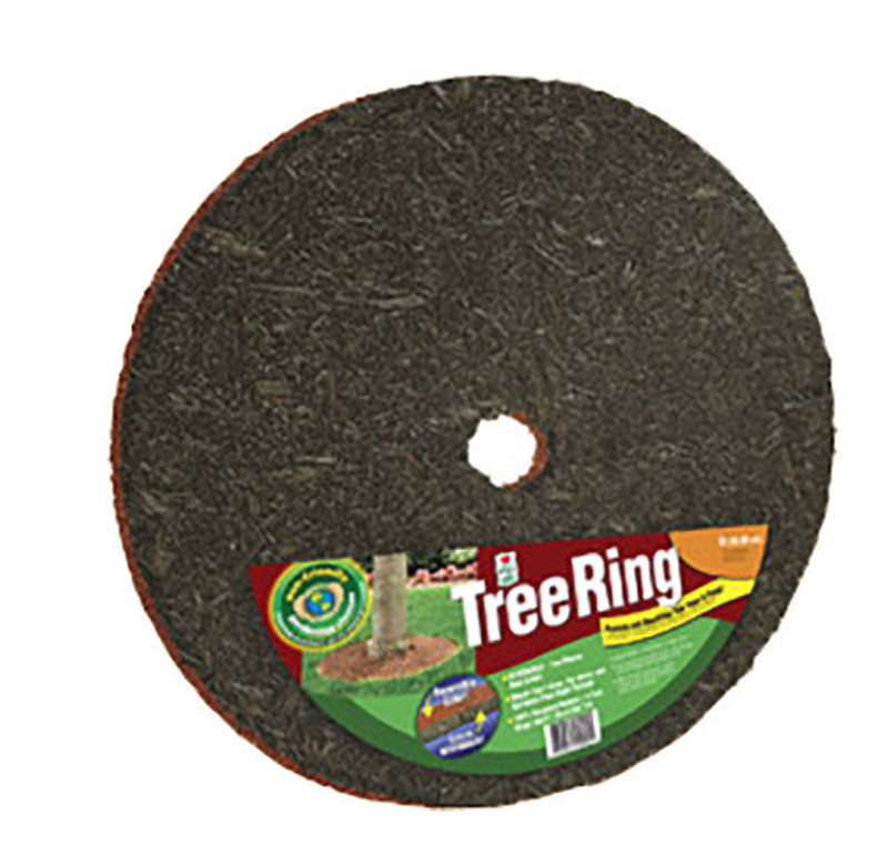 Backyard Expressions 24 Inch Recycled Rubber Mulch Tree Ring