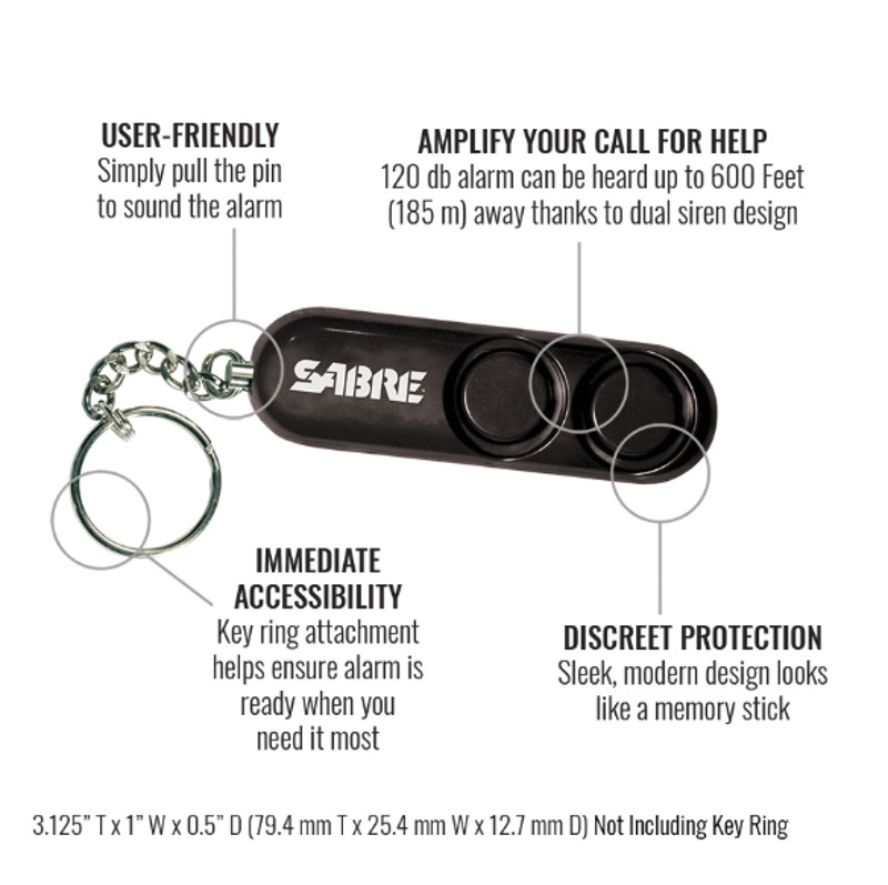 Sabre Personal Alarm With Key Ring