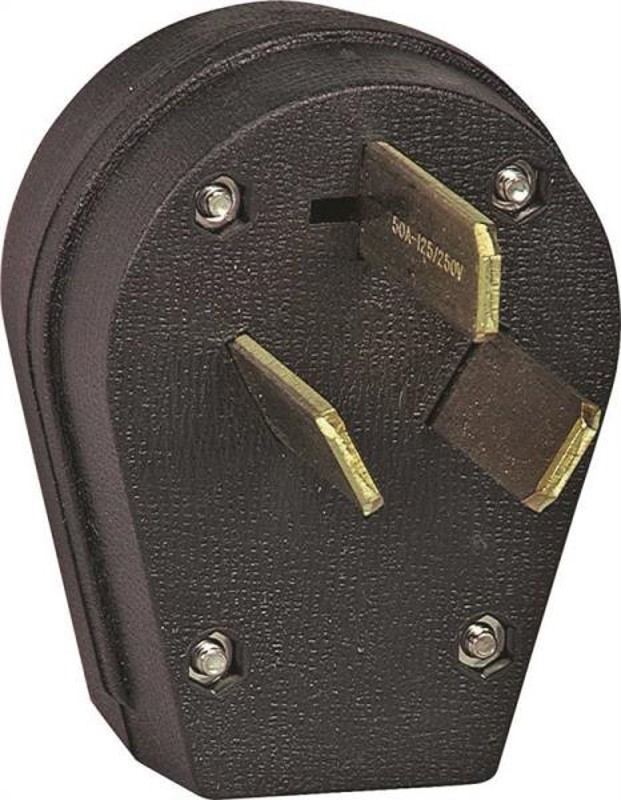 Cooper Wiring Angle Electrical Plug 3 Wire - Black