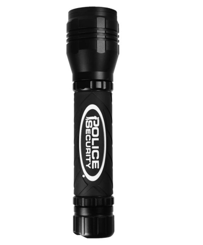 Police Security Zephyr Black 9AA Ultra Bright Flashlight