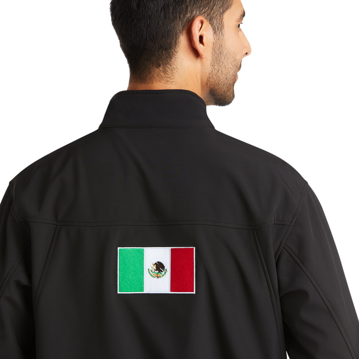 Ariat Mens Black Team Logo Mexico Flag Softshell Jacket