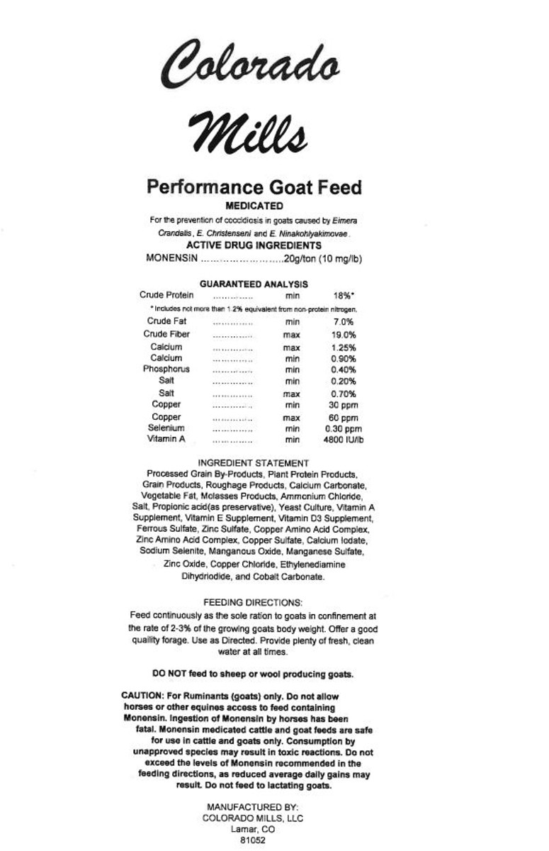 Performance Goat Feed - 50lbs.