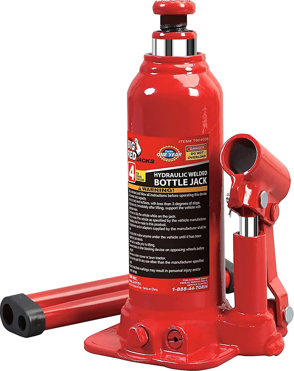 Torin Big Red Hydraulic Welded Bottle Jack- 4 Ton