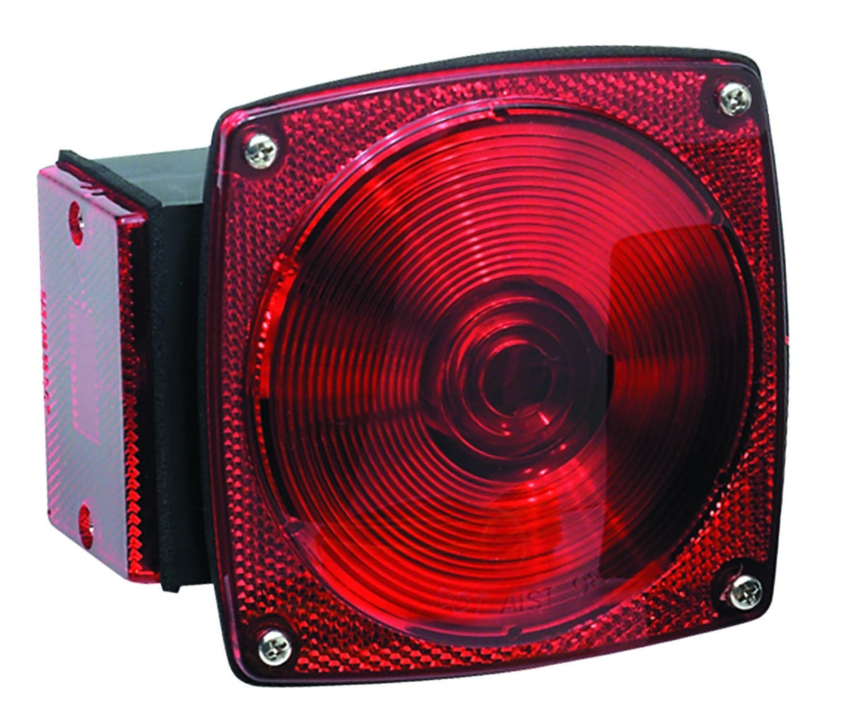 Red Submersible Combination Tail Light; Driver Side