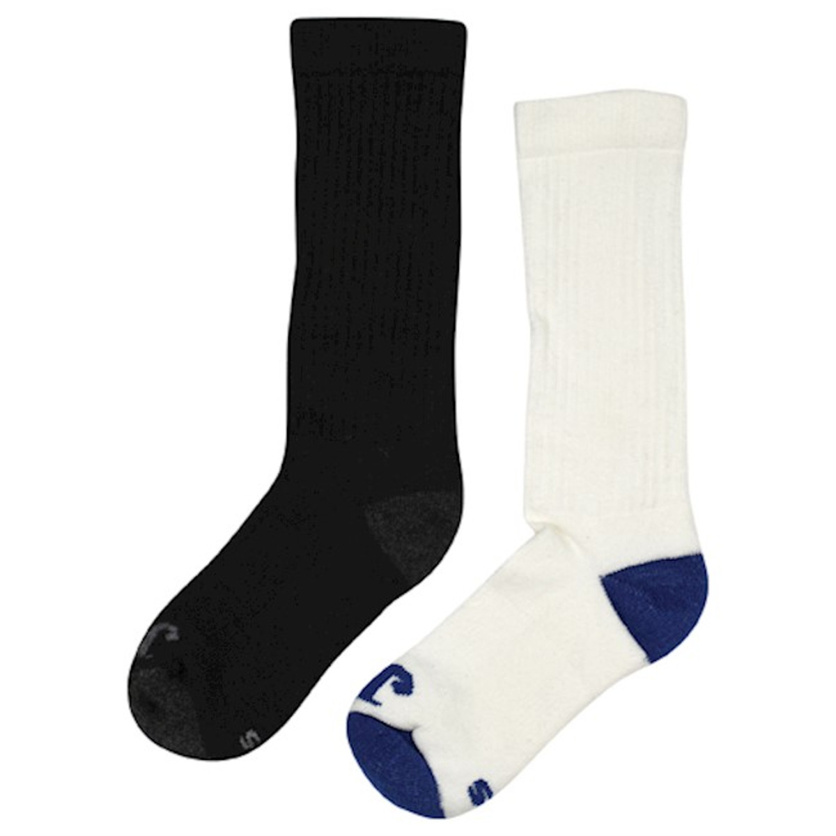 Justin Youth Black and Blue Over the Calf 2 Pack Socks