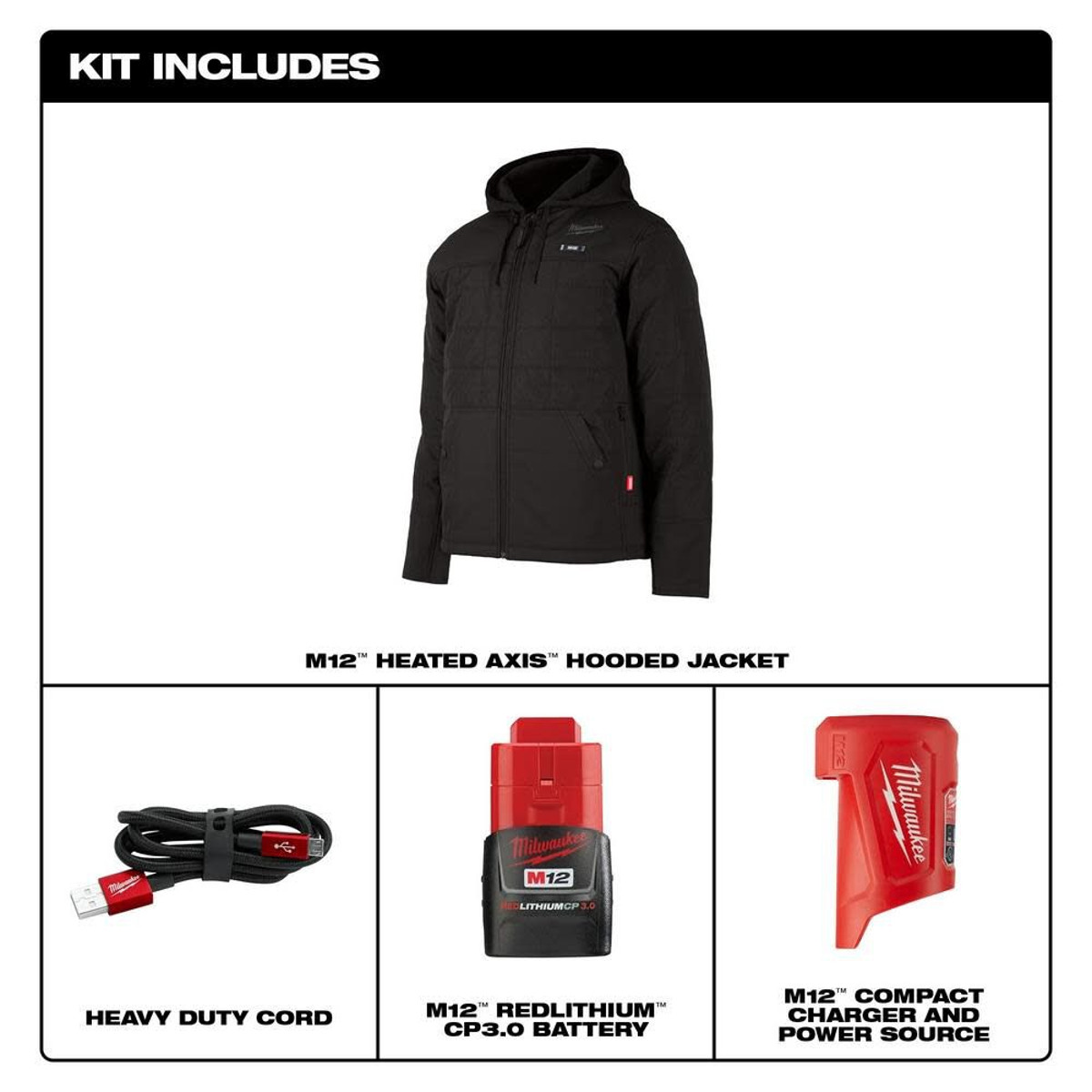 Milwaukee M12 Heated Axis Hooded Jacket