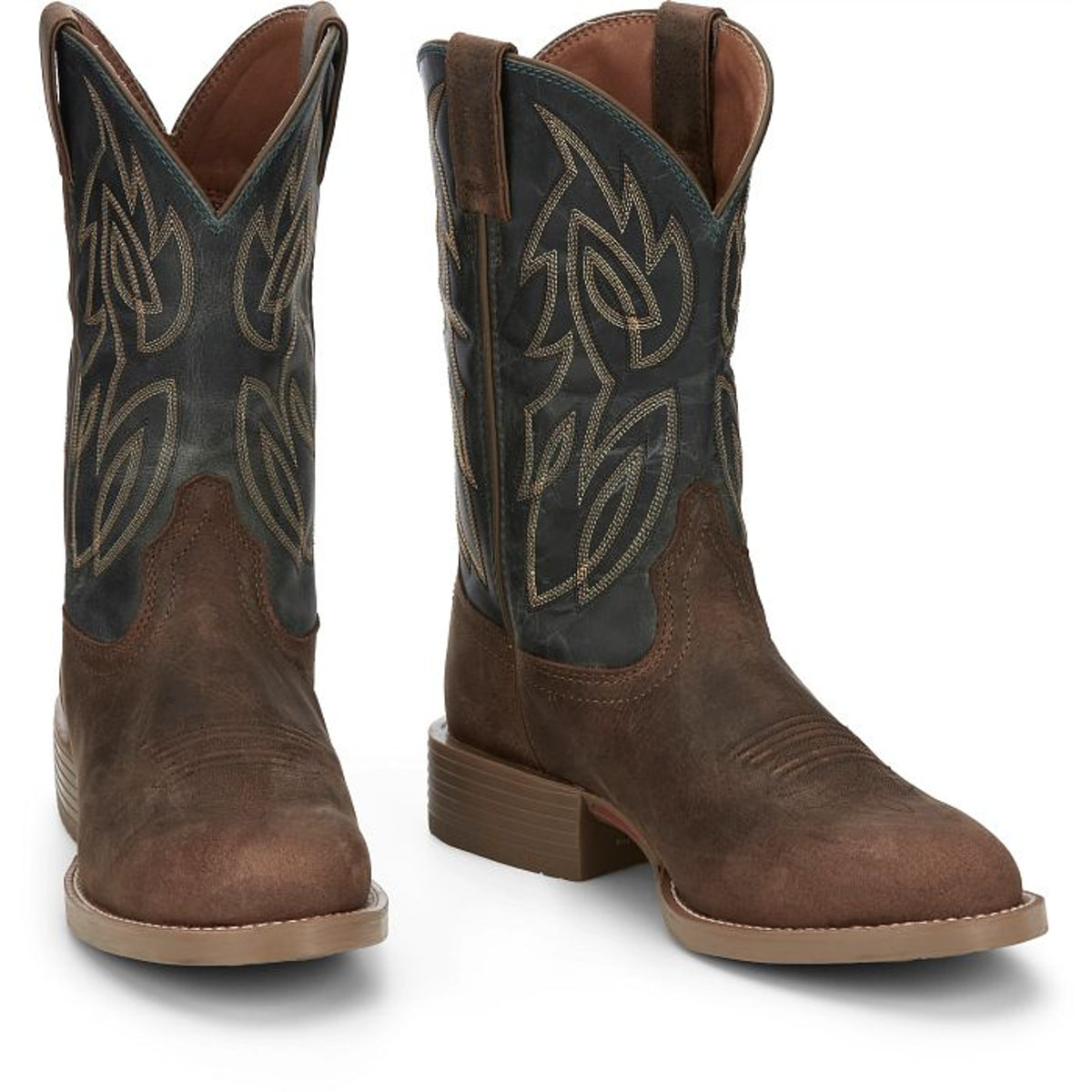 Justin Men's Rendon 11" Wide Round Toe Western Boot - Barnwood Brown