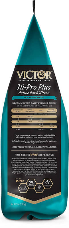 Victor Super Premium Cat Food Hi-Pro Plus Active Cat and Kitten Dry Cat ...