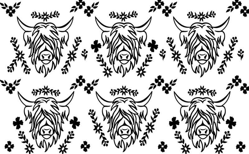 Sweet Rolling Pins Highland Cow