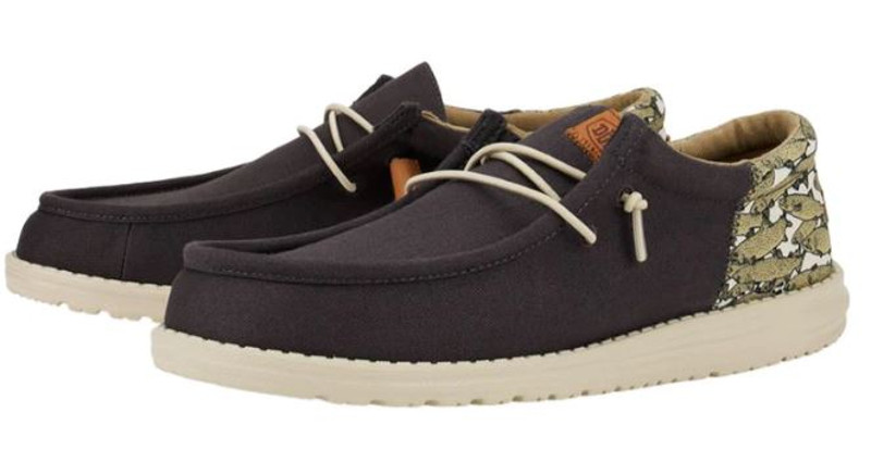 Hey Dude Men's Wally Funk Fish Camo Black Slip On Casual Shoes