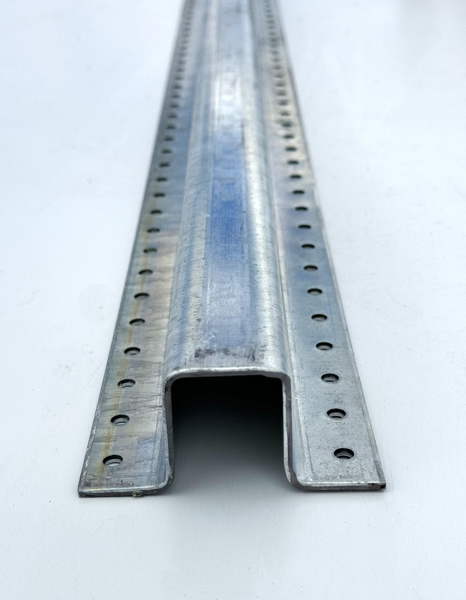 UniPost 8 ft. Galvanized Steel Fence Post - 1-3/4in. X 3-5/8 in