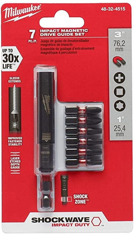 Milwaukee Shockwave Impact Duty Magnetic Drive Guide Set - 7 Pieces