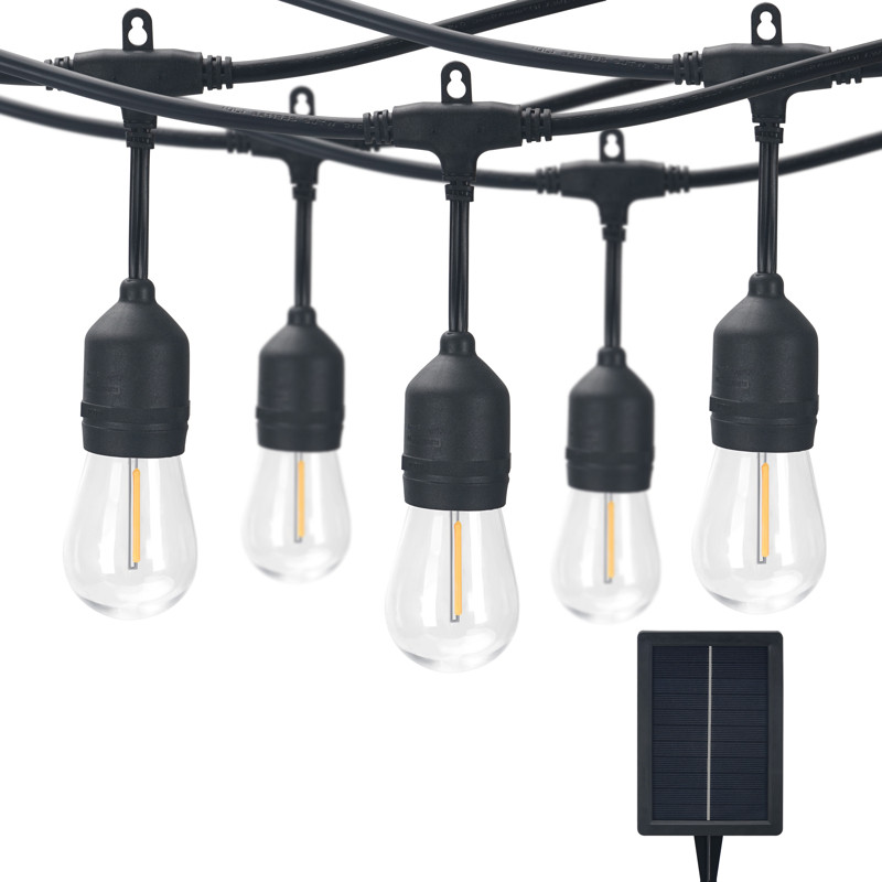 Living Scape 29 Foot Bulb LED Solar Powered Outdoor String Ligh
