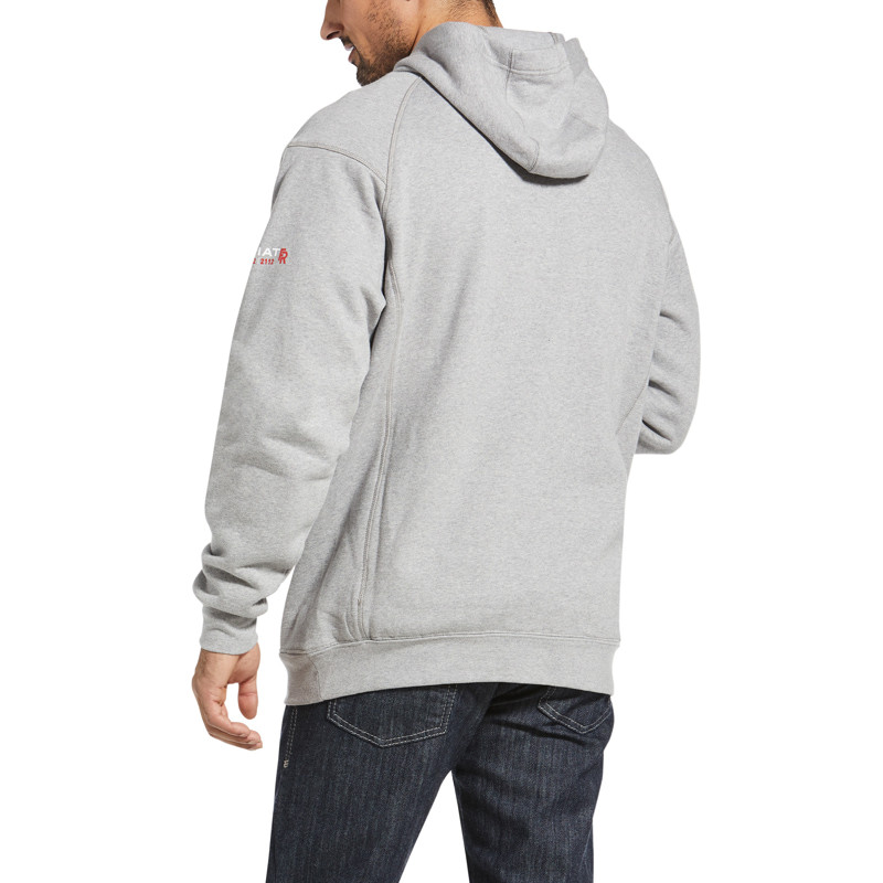 Ariat Men's Silver Fox Heather FR Rev Pullover Hoodie