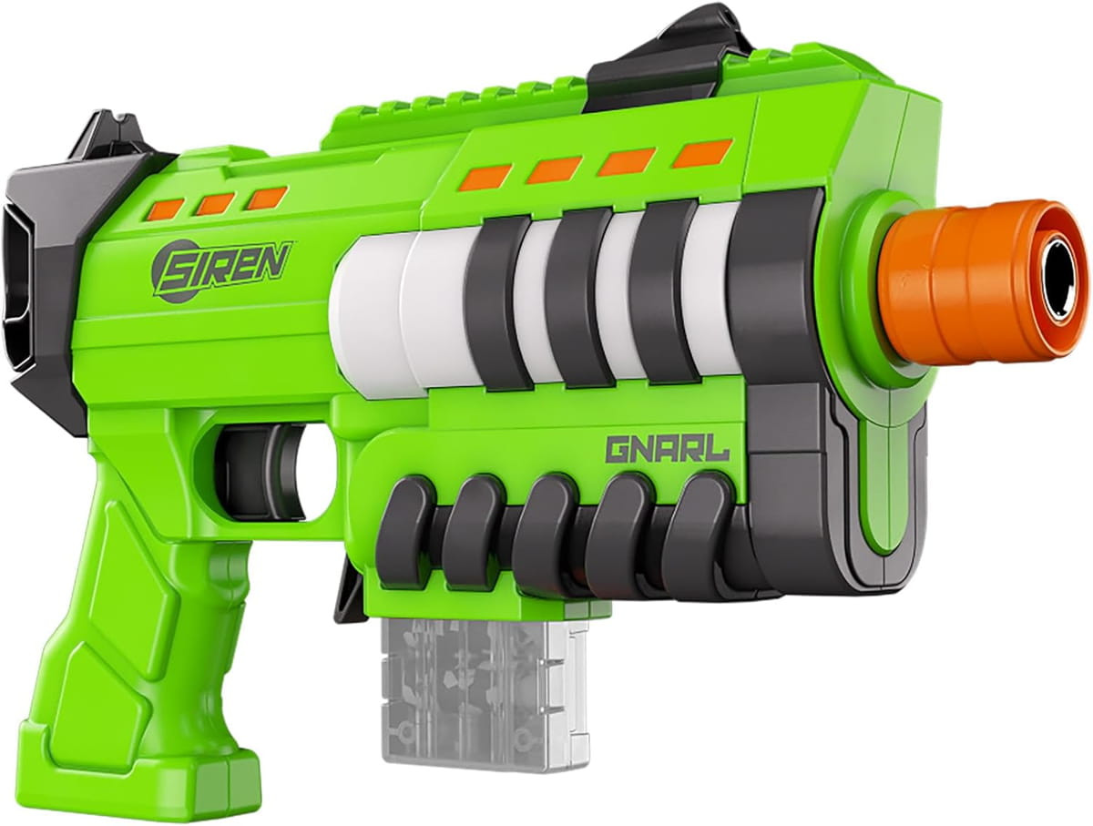 Siren Blasters Gnarl Ultra Long Range Blaster, Multi-Shot Compact Foam ...