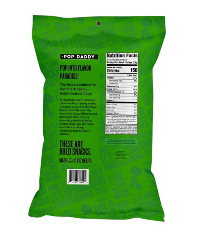 Pop Daddy Spicy Dill Pickle Kettle Cooked Potato Chips