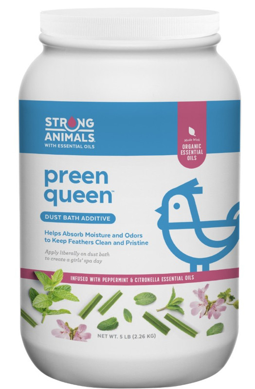 Strong Animals Preen Queen Dust Bath Additive for Chickens - 5 lb. Canister