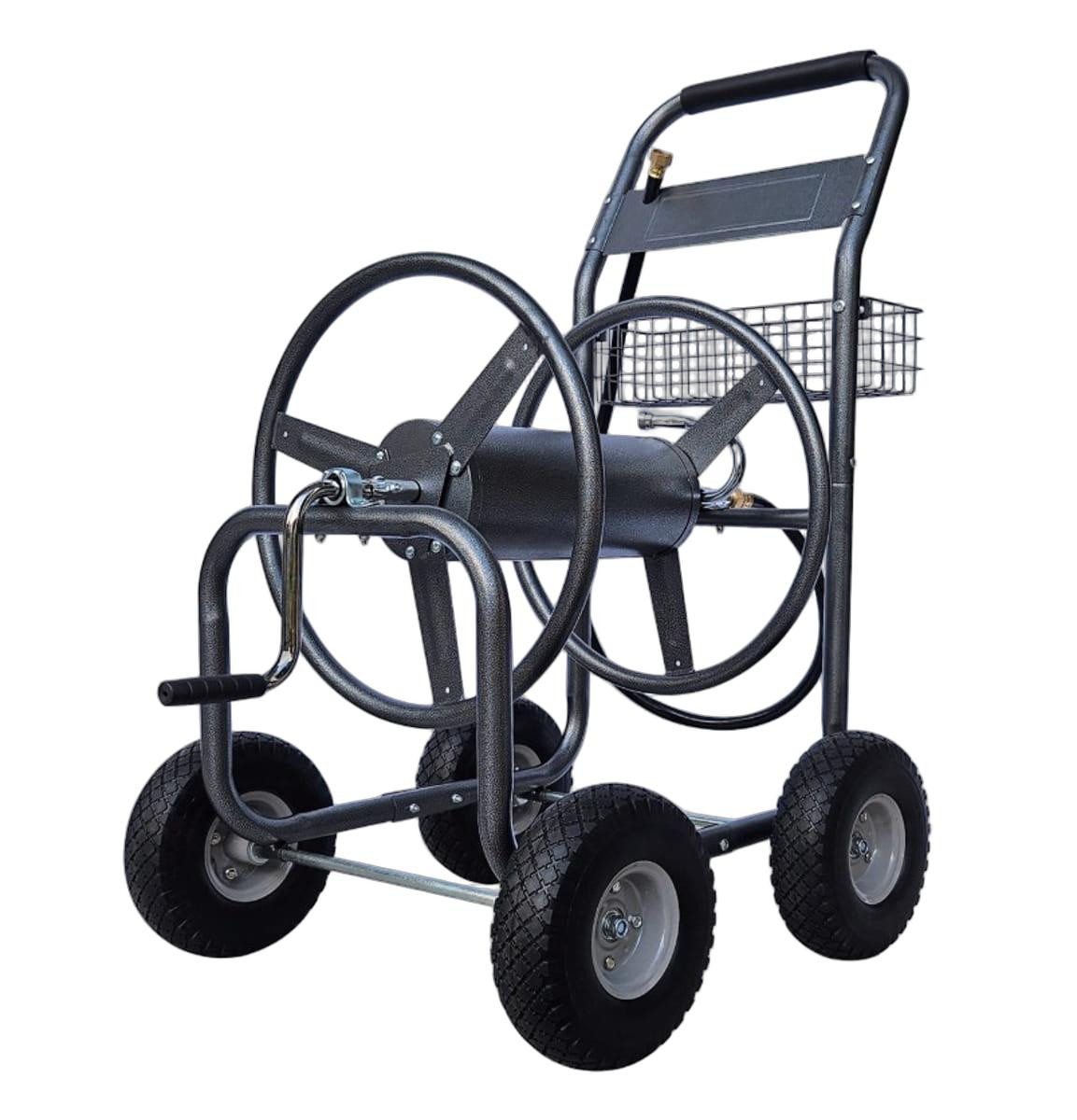 Livingscape 4-Wheel Steel Hose Reel Cart