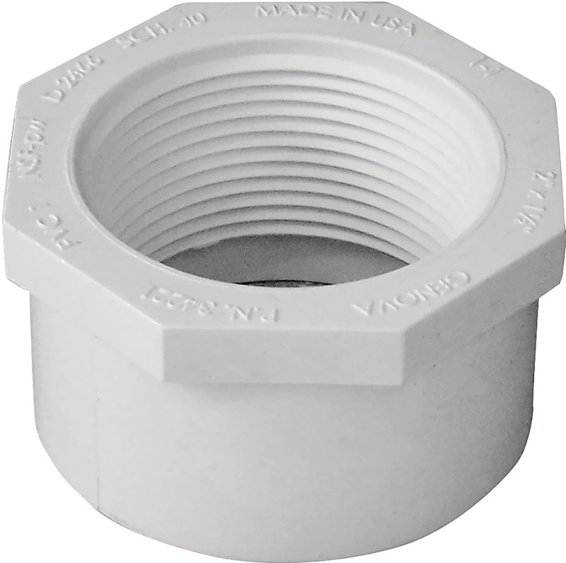 IPEX Reducing Bushing, 2 x 1-1/2 in, Spigot x FPT, White, SCH 40 ...