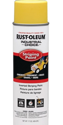 Rust-Oleum Industrial Choice Inverted Yellow Striping Spray Paint 18OZ
