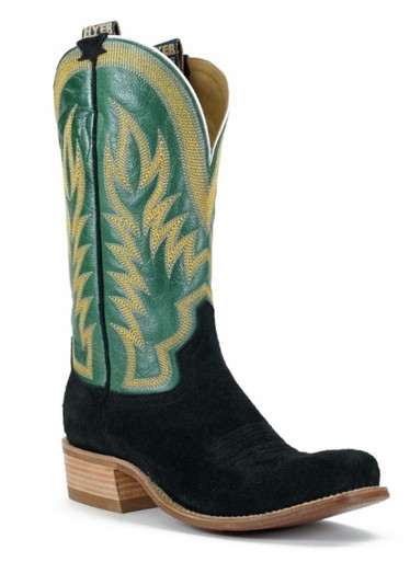 Hyer Mens Culver Black and Grass Cutter Toe Boots