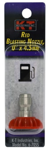 KT Industries Red Blasting Nozzle 0 Degree X 4.5MM