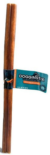 Dogginstix Bully Sticks 12" Standard Natural Dog Treat