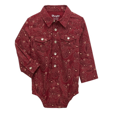 Wrangler Infant Maroon Onesie