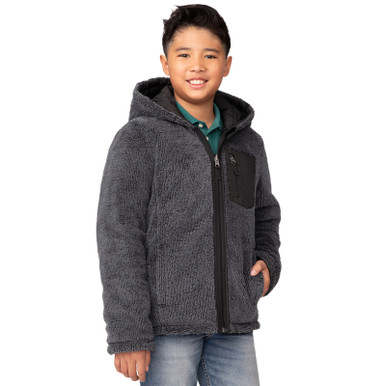 Free Country Youth Boys Black Atlas Reversible Hooded Jacket