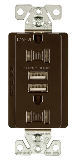 Eaton Arrow Hart TR7755RB-K-L Combination USB Receptacle, 2 -Pole, 3.1 ...