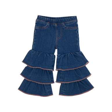 Wrangler Girls Morgan Flare Denim Ruffle Pants