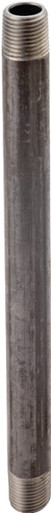 ProSource 3/8X6B Pipe Nipple, 3/8 in, Male, Steel, SCH 40 Schedule, 6 in L