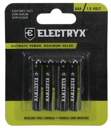 Electryx AAA / 1.5 Volt Ultra Alkaline Batteries-8 Pack