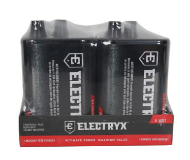 Electryx 6 Volt Heavy Duty Ultra Alkaline Batteries-2 Pack