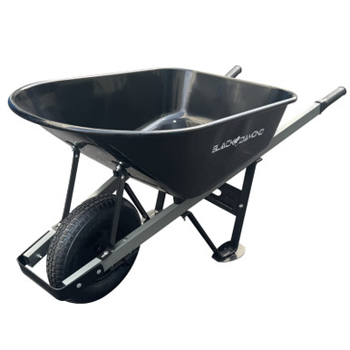 The Black Diamond 6 Cubic Ft. Steel Wheelbarrow with Steel Handles
